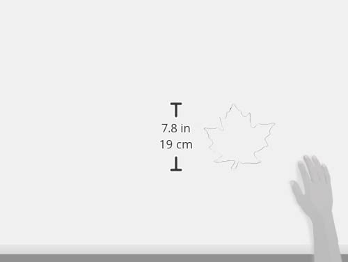 R&M International Maple Leaf 8" Stainless Steel Cookie Cutter, 8 Inches, Silver