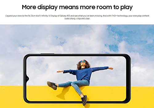 SAMSUNG Galaxy A13 4G (128GB, 4GB) 6.6" Full HD, Android 12, 50MP Quad Camera, Dual SIM Volte GSM Factory Unlocked (US + Global) International Model A135M/DS (w/Extra Fast Adapter, Black)