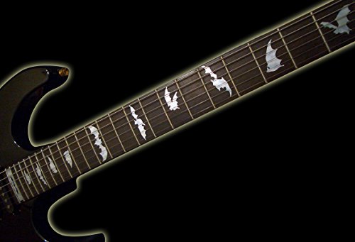 Jockomo BAT Bat/White Pearl Guitar Inlay Sticker