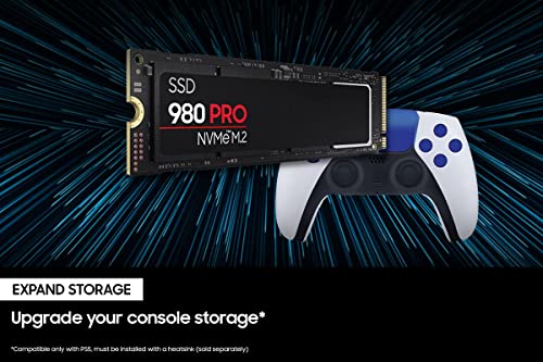 SAMSUNG 980 PRO SSD 2TB PCIe NVMe Gen 4 Gaming M.2 Internal Solid State Drive Memory Card + 2mo Adobe CC Photography, Maximum Speed, Thermal Control MZ-V8P2T0B/AM