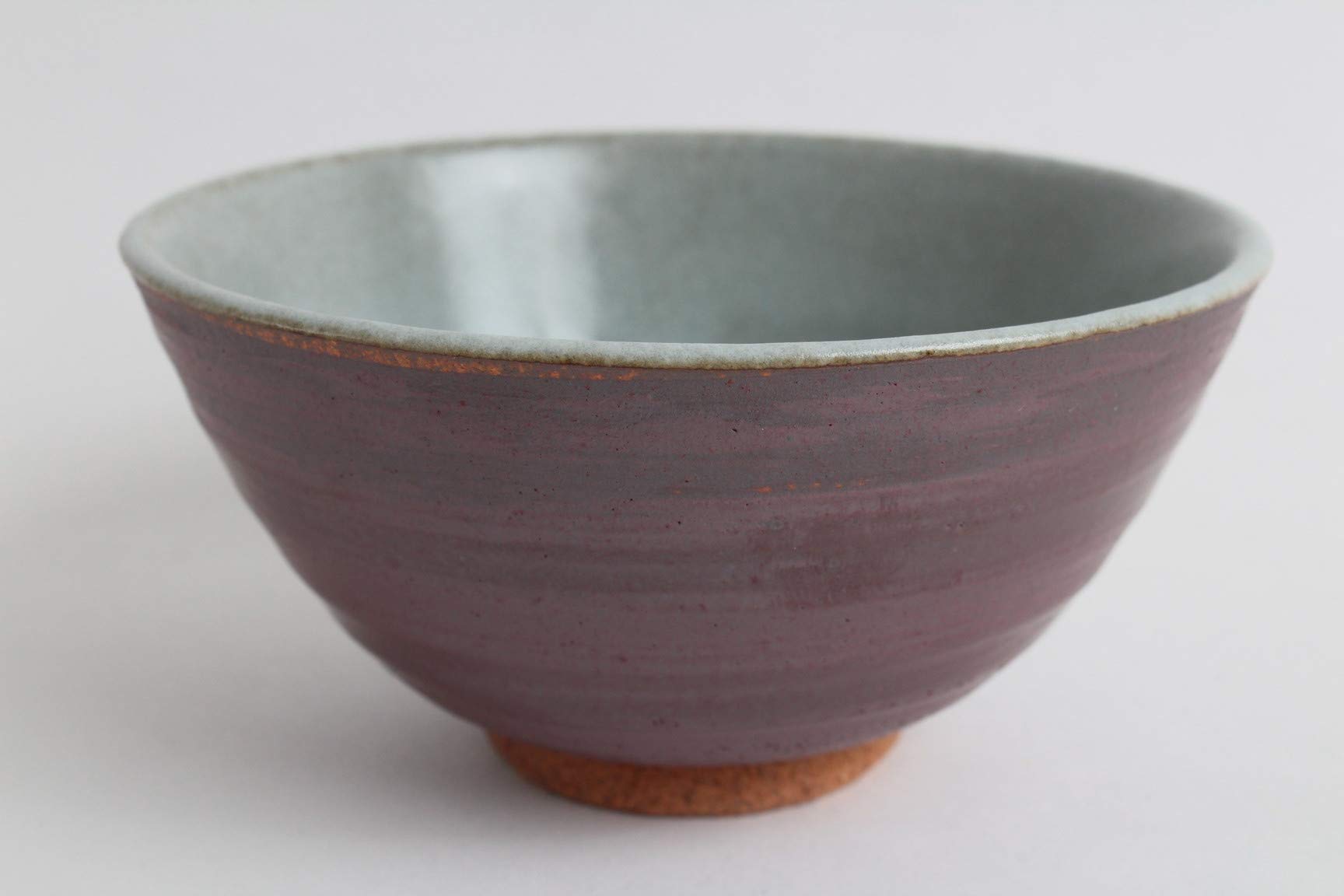 Mino ware Japanese Pottery Rice Bowl Matte Wine Red Akagusuri made in Japan (Japan Import) KSC005