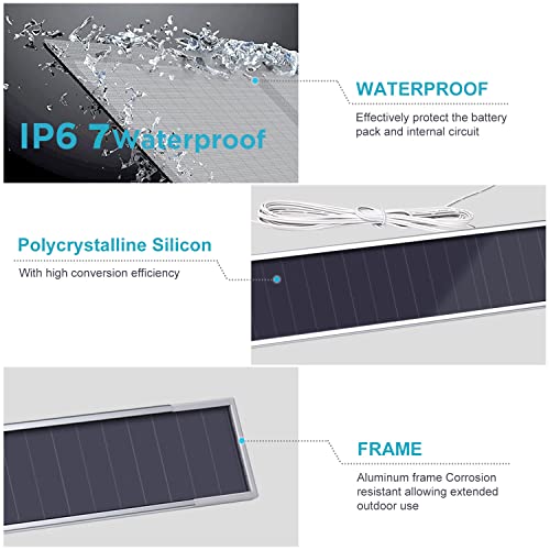 Sortfle Solar Charger 7.4V/8.4V Solar Panel Charger for Window Shades, Dual Cell Series Li-ion Device Solar Charger,Motorized Curtain or Motorized Blinds 8.4V Charger