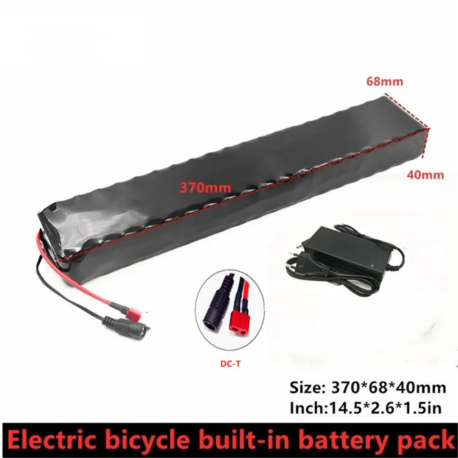 HefddEHY 48V 15Ah/20Ah E-Bike Battery,48V Rechargeable Lithium Battery Pack, with T Connector+54.6V 2A Charger,Suitable for 200W-1000W Electric Bicycles Scooters,15ah