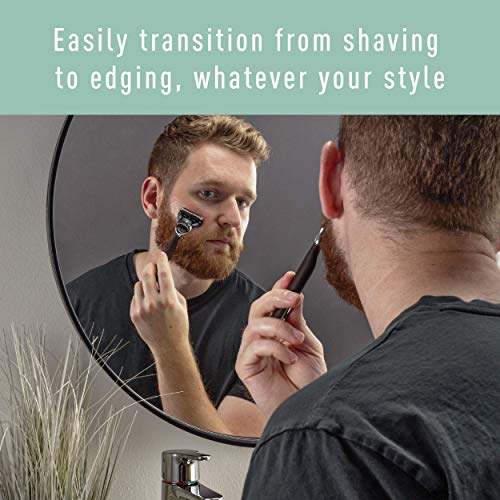 King C. Gillette Shave and Edging Razor for Men, 5 Premium Blades with Precision Trimmer, Gift Set Ideas for Him/Dad