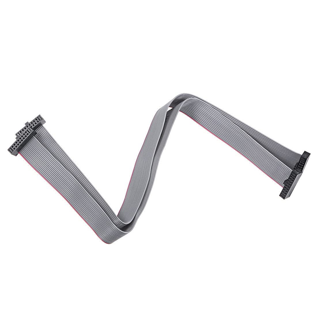 Tool parts IDC 16 Pins Connector Flat Ribbon Cable Female Connector 20cm 1.27mm Pitch - 2pcs