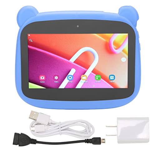 soobu HD Tablet, Kids Tablet Dual Band US Plug 100‑240V Dual Camera 32GB ROM 5000mAh for Ebook (US Plug)