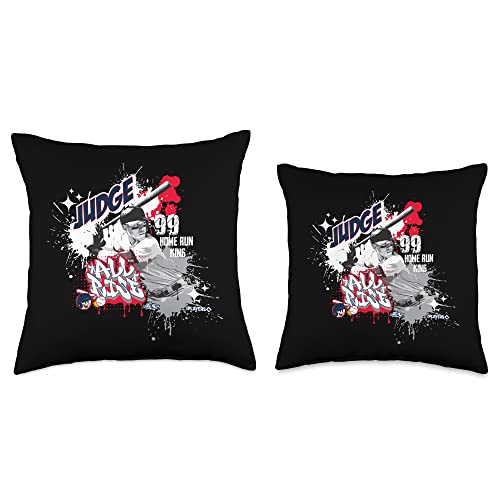 Ryno Sports Aaron Judge New York Baseball Sket One x MLB Players Throw Pillow, 18x18, Multicolor