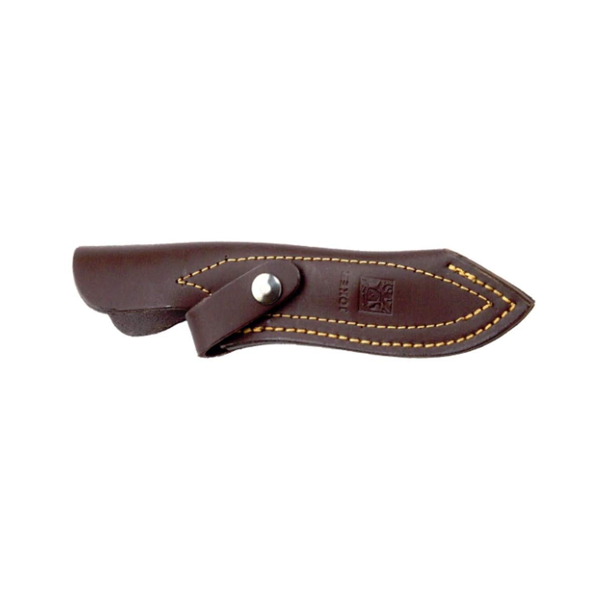 Joker Bushcraft Corzo CR25 knife, Stamina Wood Handle, 3.94 inches blade, with brown leather Sheath, Tool for fishing, Hunting, camping and hiking