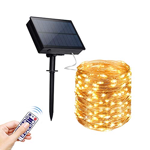 HVIKOV 200 LED Solar Copper Wire String Lamp Led Strip Fairy Garland Outdoor Garden Decorative Light Wedding Christmas Decoration