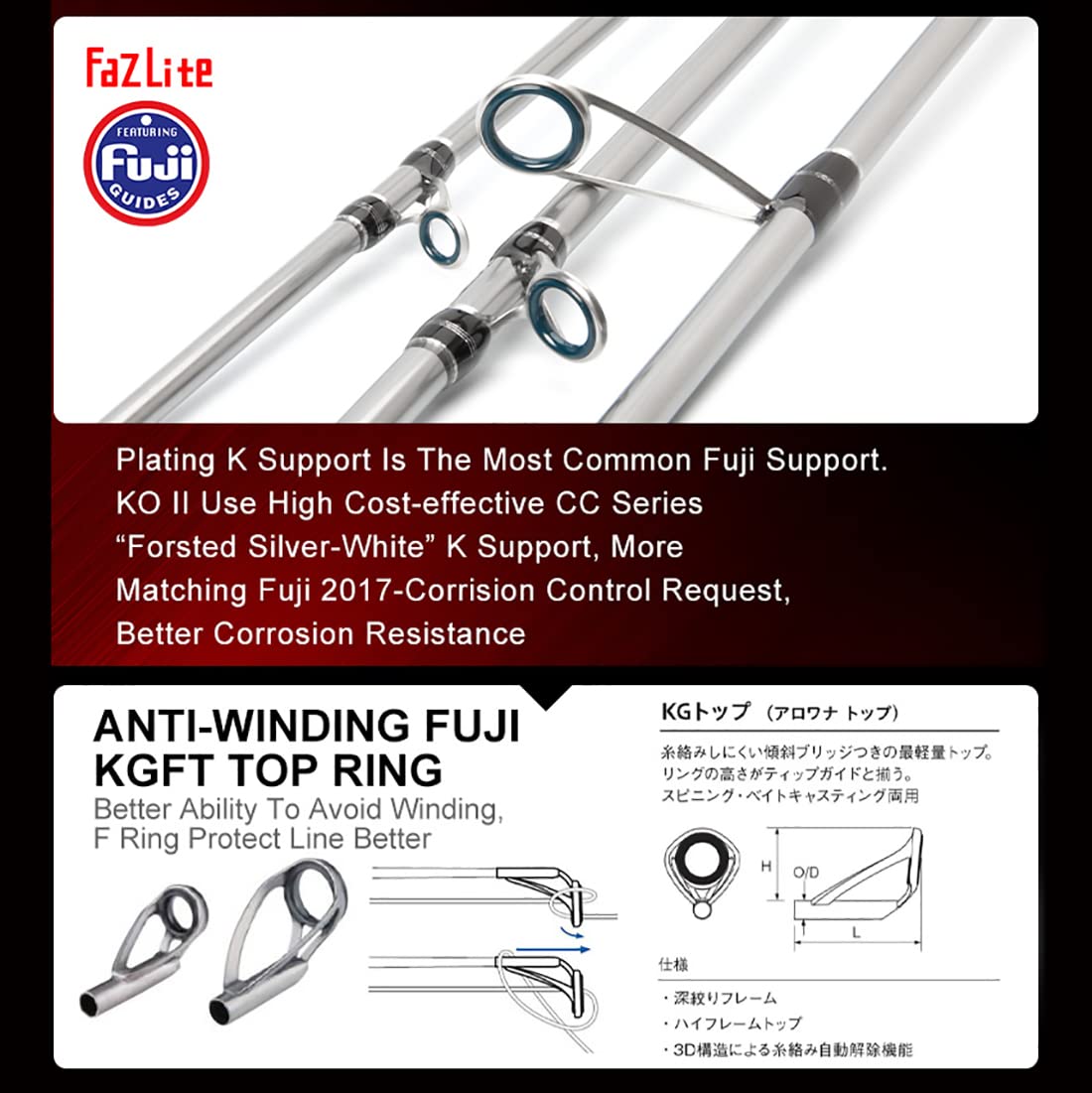 Kingdom Silver Needle Fishing Rods Ultralight Fast Spinning Rod Fuji Ring 2 Section UL L ML M MH Fuji Ring Carbon Casting Travel Rod