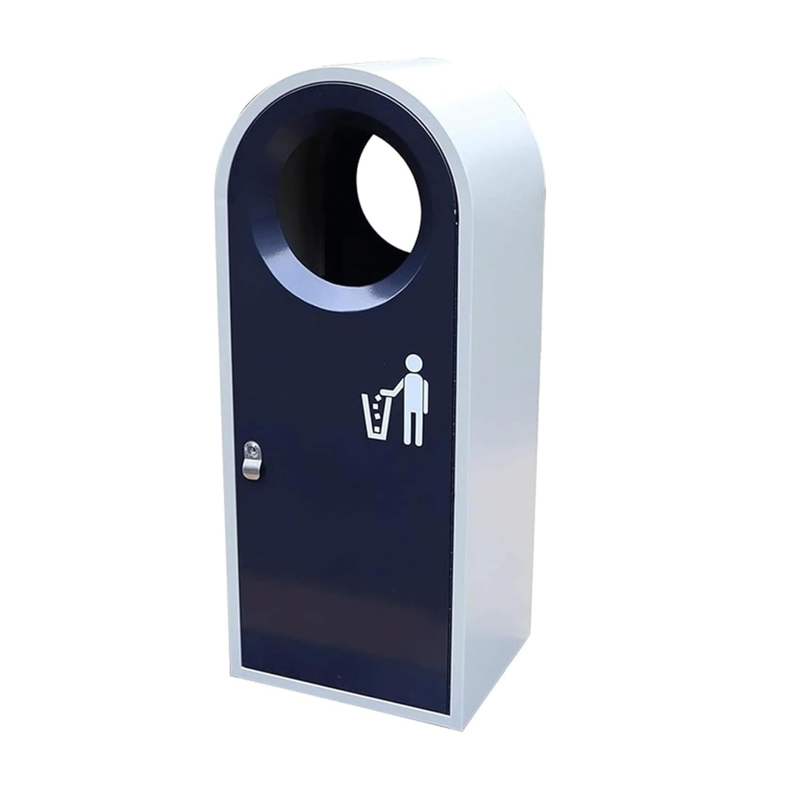 YUSIWOAL Trash Cans Outdoor Trash Can Galvanized Commercial Trash Bins Large-Capacity Garbage Can Mall Park Waste Bins 52l/13.7 Gallons Outdoors and Home