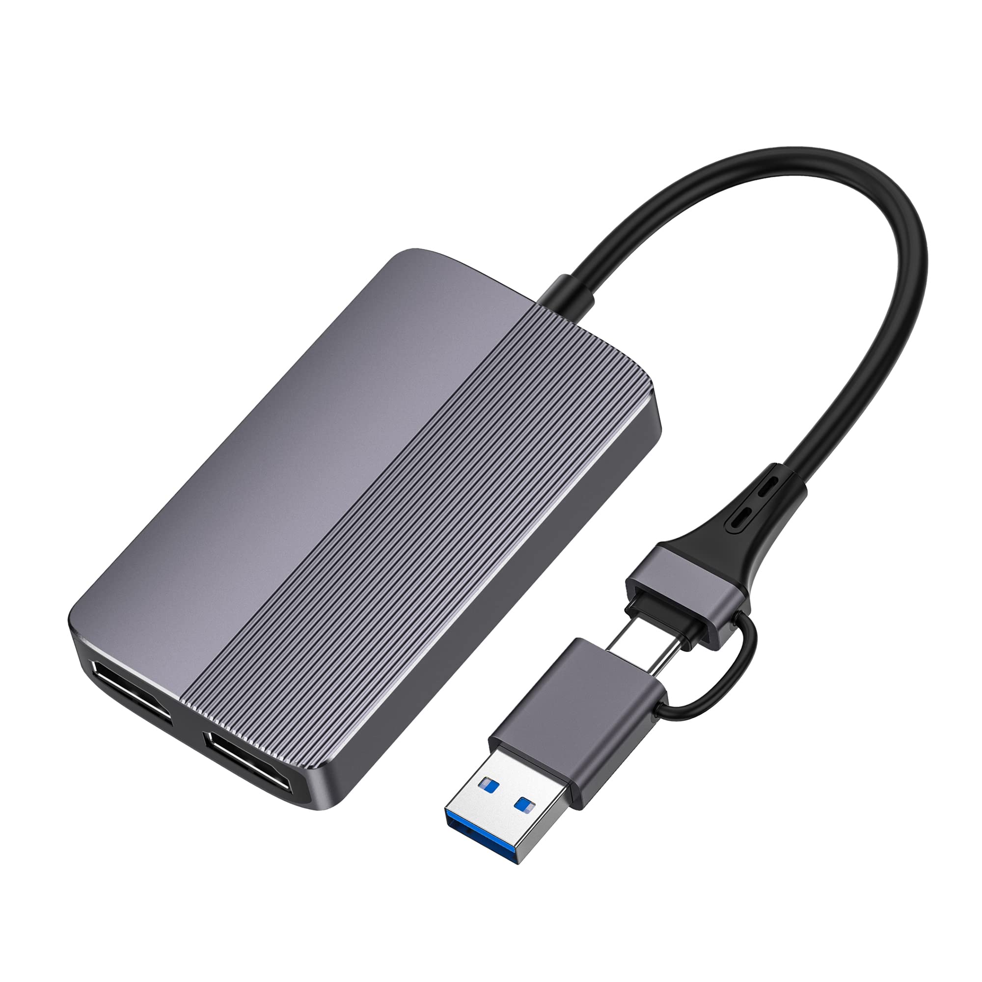 Splins 4K Audio Video Capture Card,External Capture Card,Stream and Record in 4K 60 with Ultra-Low Latency on PS5, PS4, Xbox,PC,DSLR,Camera for Live Streaming,Video Recording,Works with PC and Mac