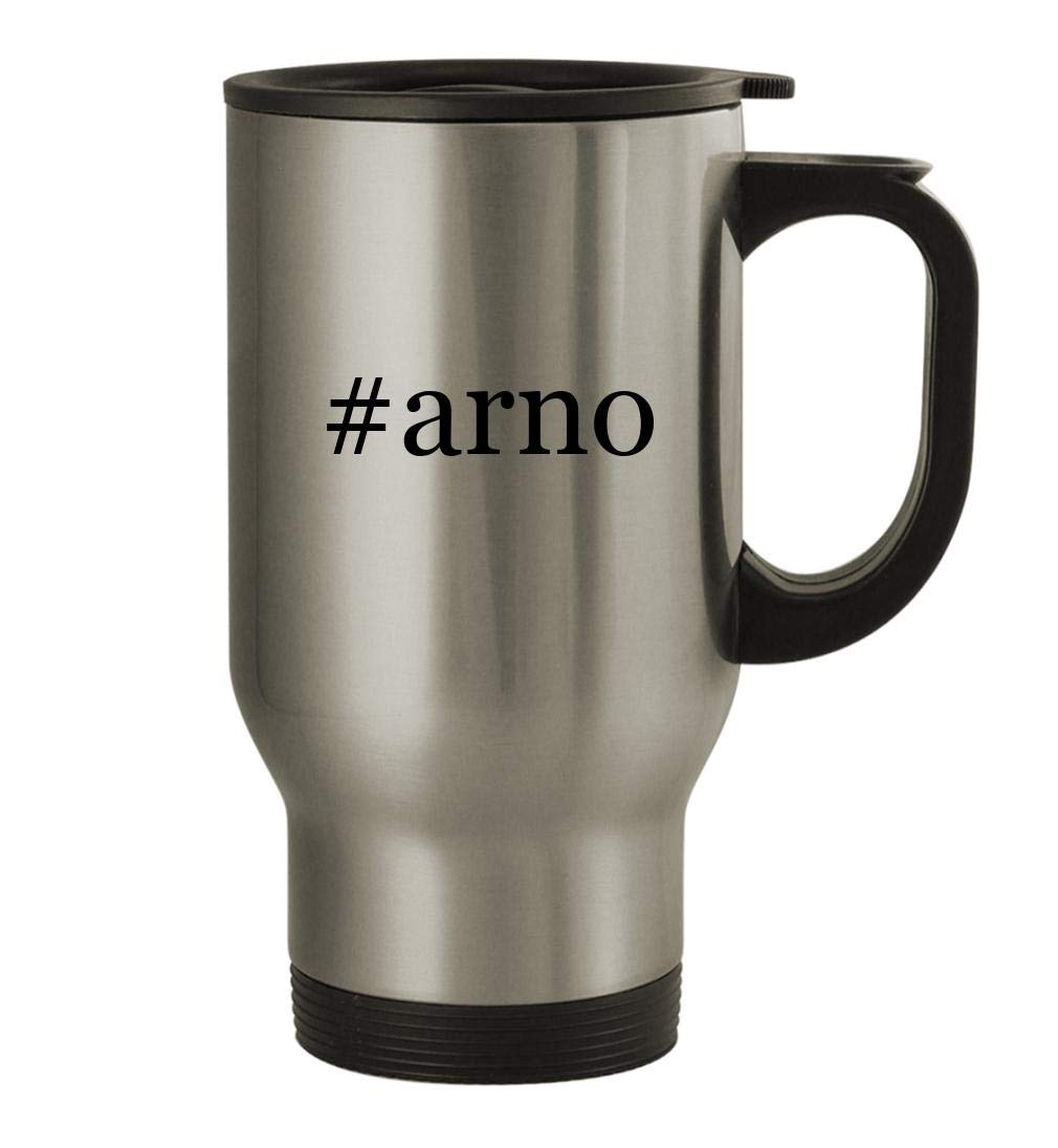 Knick Knack Gifts B04Y20D02W065482M04T64C18S21C-US - 14oz Stainless Steel Travel Mug, Silver