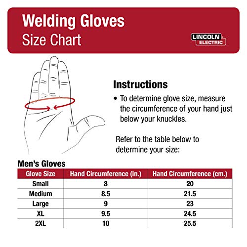 Lincoln Electric Heavy Duty MIG/Stick Welding Gloves | Heat Resistant & Durabilty | Large | K4082-L