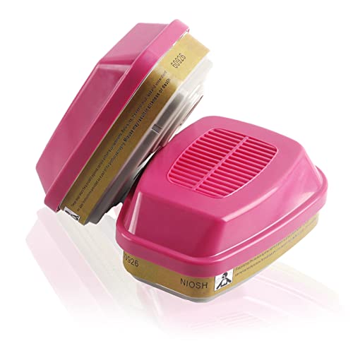 Respirator Cartridge/Filter,for 6000, 7000 and FF-400 ，Effective Filtering Organic Vapors, Acid Gases, Ammonia Methylamine, Formaldehyde and Particulates （ 1 Pair）