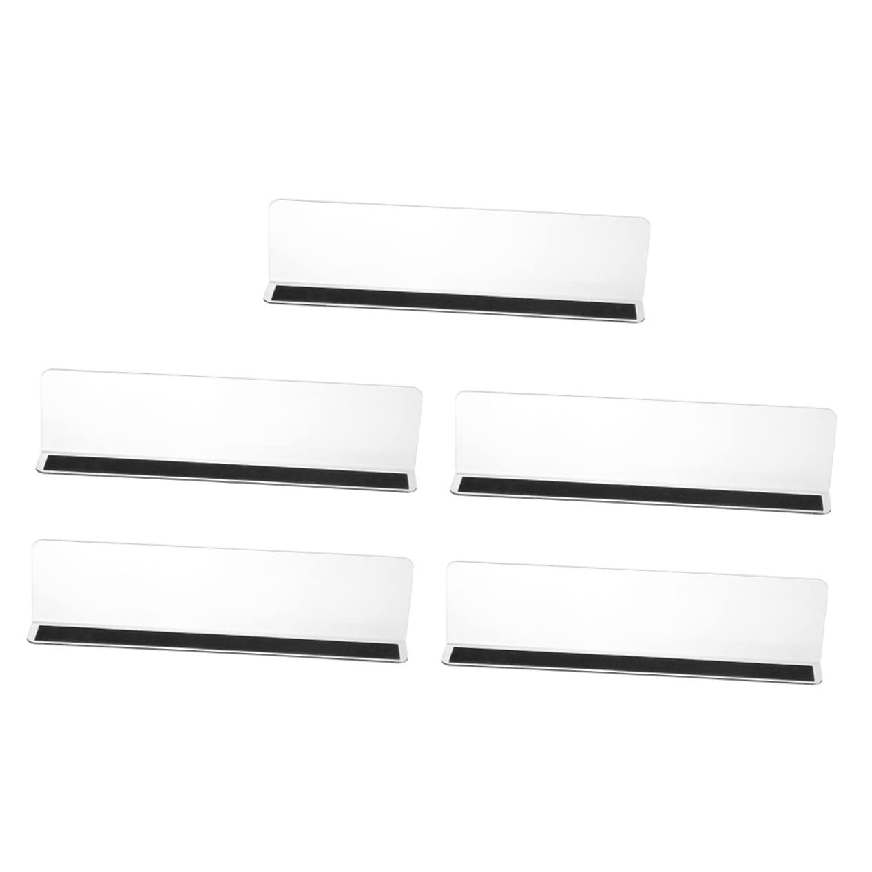 WHAMVOX 5pcs Shelf Baffle Store Goods Separator Shelf Separator Clear Shelving Supermarket Shelf Dividers Shelf Dividers for Stores Snacks Dividers Shop Shelf Dividers Magnetic Stripe