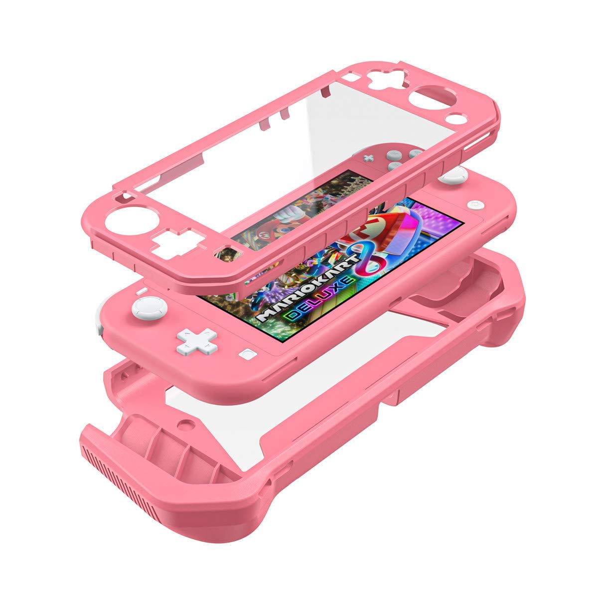 iNOTOGG Coral Compatible with Nintendo Switch Lite Case with Anti-Scratch and Shock Absorbing Protective Cover, Protects from Scratches, Dust, Fingerprints, and Falls