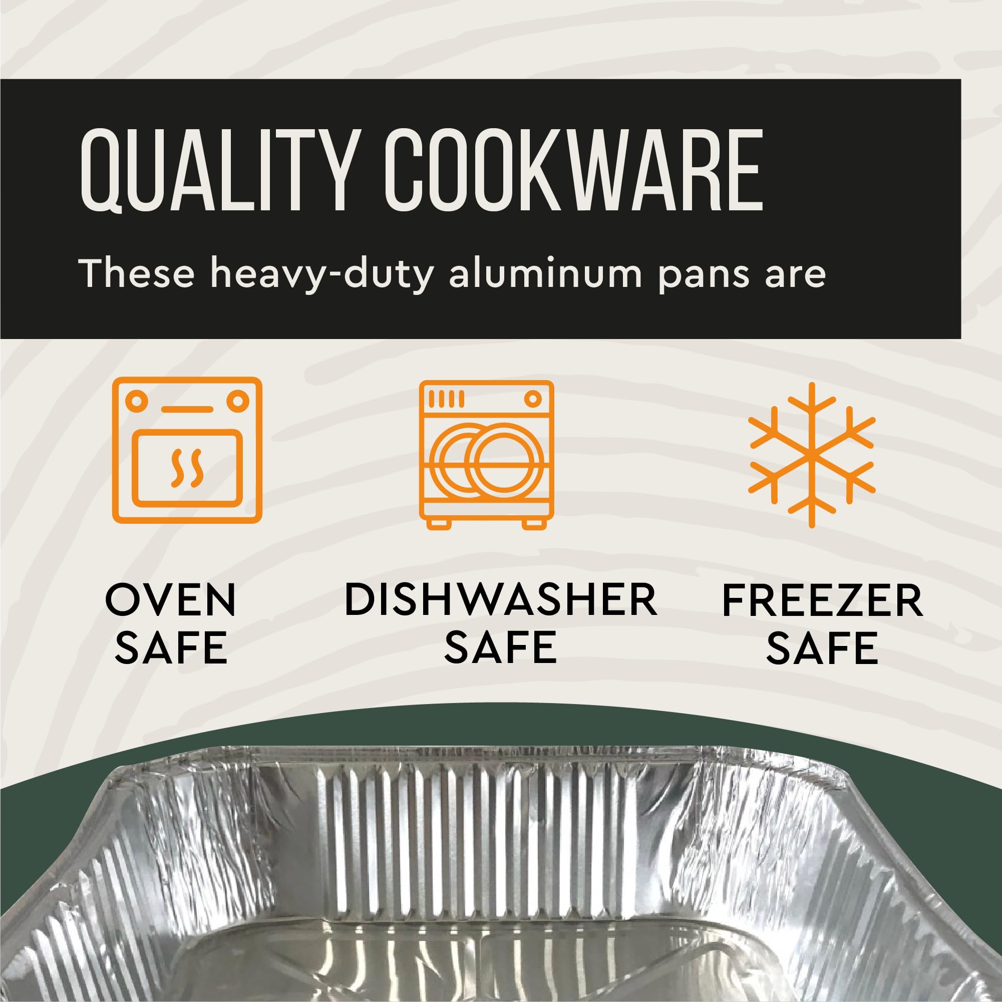 VHK HOME COLLECTION Aluminum Pans with Lid - Pack of 30/8 x 8 - Square Half Size Tin Foil Pans for Cooking, Baking, Steaming, Grilling, Smoking, Buffet & Food Prepping
