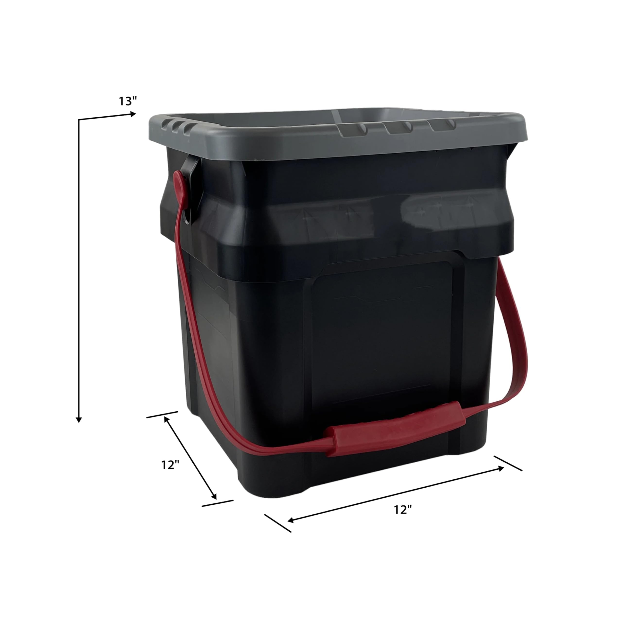 VVloop 5 Gallon Heavy Duty Plastic Material Bucket Tote, Black, Buckets, Commercial mop Buckets, Paint Buckets,Cleaning Buckets,Plastic Bucket