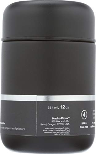 Hydro Flask Food Flask 12 Oz Black, 1 EA