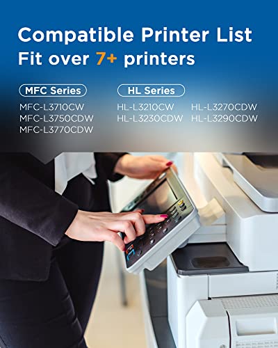 Timink TN227 Compatible Toner Cartridge Replacement for Brother TN-227 | High Yield Compatible with HL-L3270CDW HL-L3290CDW MFC-L3710CDW MFC-L3770CDW Printer (4 Pack, TN227BK TN227C TN227M TN227Y)
