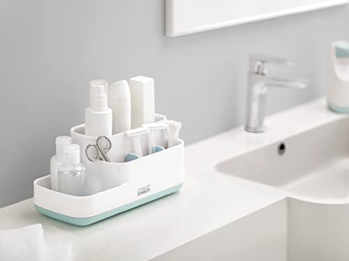Joseph Joseph 70504 EasyStore Bathroom Storage Organizer Caddy Countertop, Blue 11.9 x 11.6 x 24.9 cm