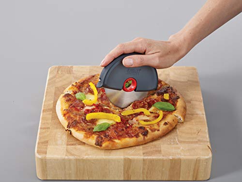 Joseph Joseph Disc Easy-Clean Pizza Wheel, Grey/Red