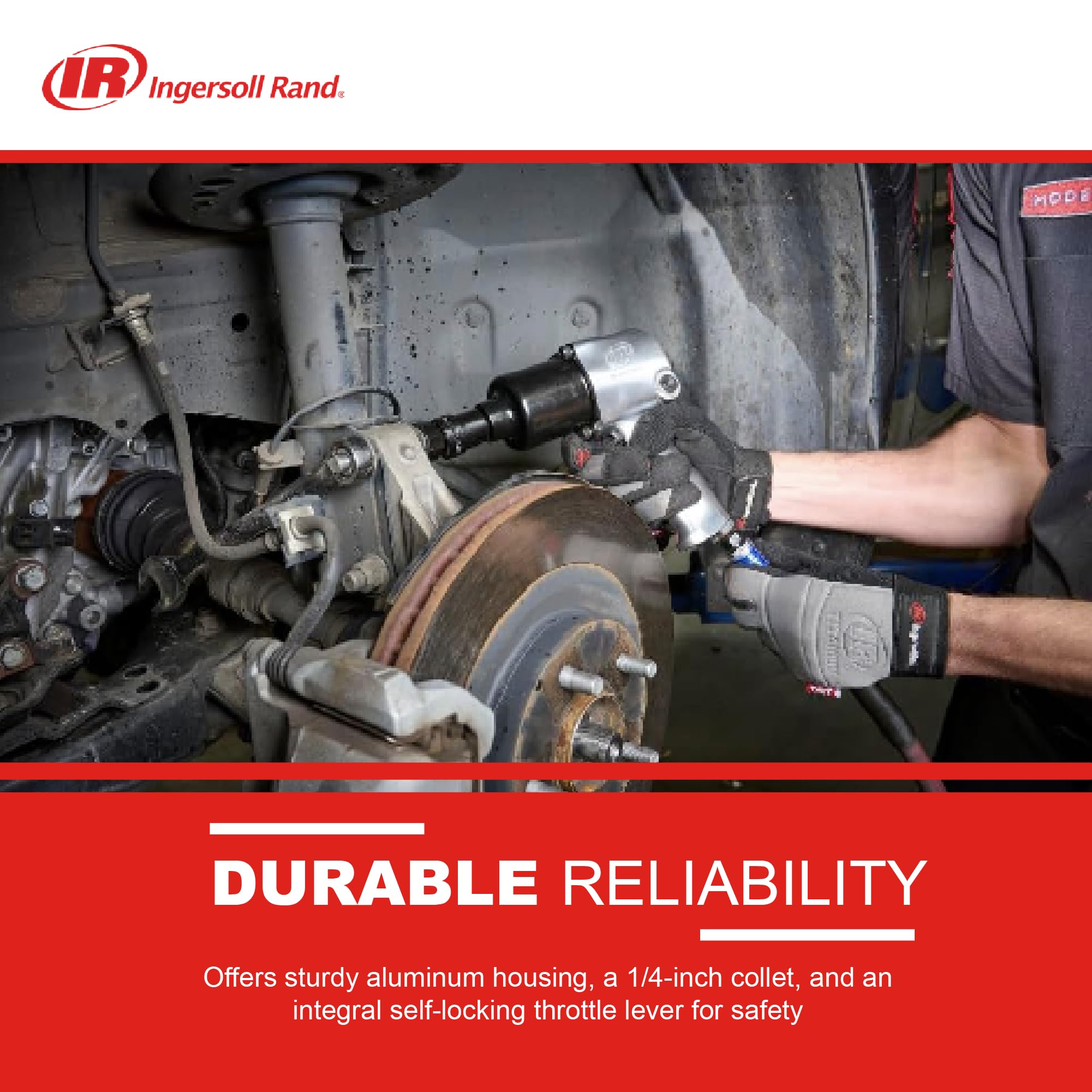 Ingersoll Rand 301B Air Angle Die Grinder, 21,000 RPM, 0.25 HP, 1/4" Collet, Front Exhaust