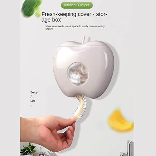 XiFor Disposable Clingfilm Storage Box, Plastic Bag Container and Dispenser for Grocery Bags, Shower Cap Organizer Wall Mounted Rack Trash Bag for Kitchen and Bathroom