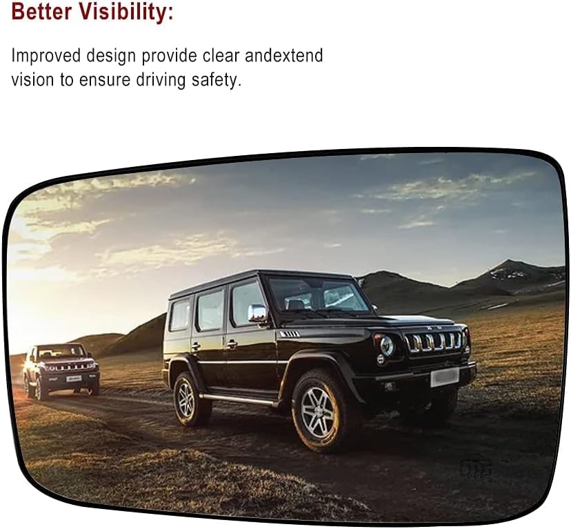 Left Driver Side Heated Mirror Glass Replacement For 2009-2018 Dodge Ram 1500 2500 - Ram 1500 Side Mirror Glass With Rear Holder- Replace 68079362AA 68050298AA