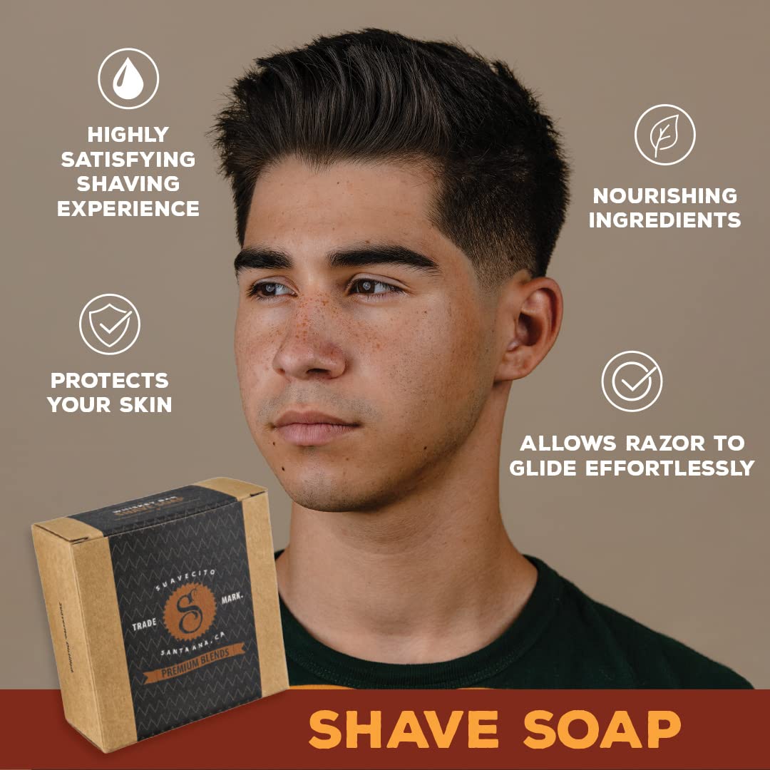 Suavecito Premium Blends Shave Soap Whiskey Bar Men's Face Grooming Shaving
