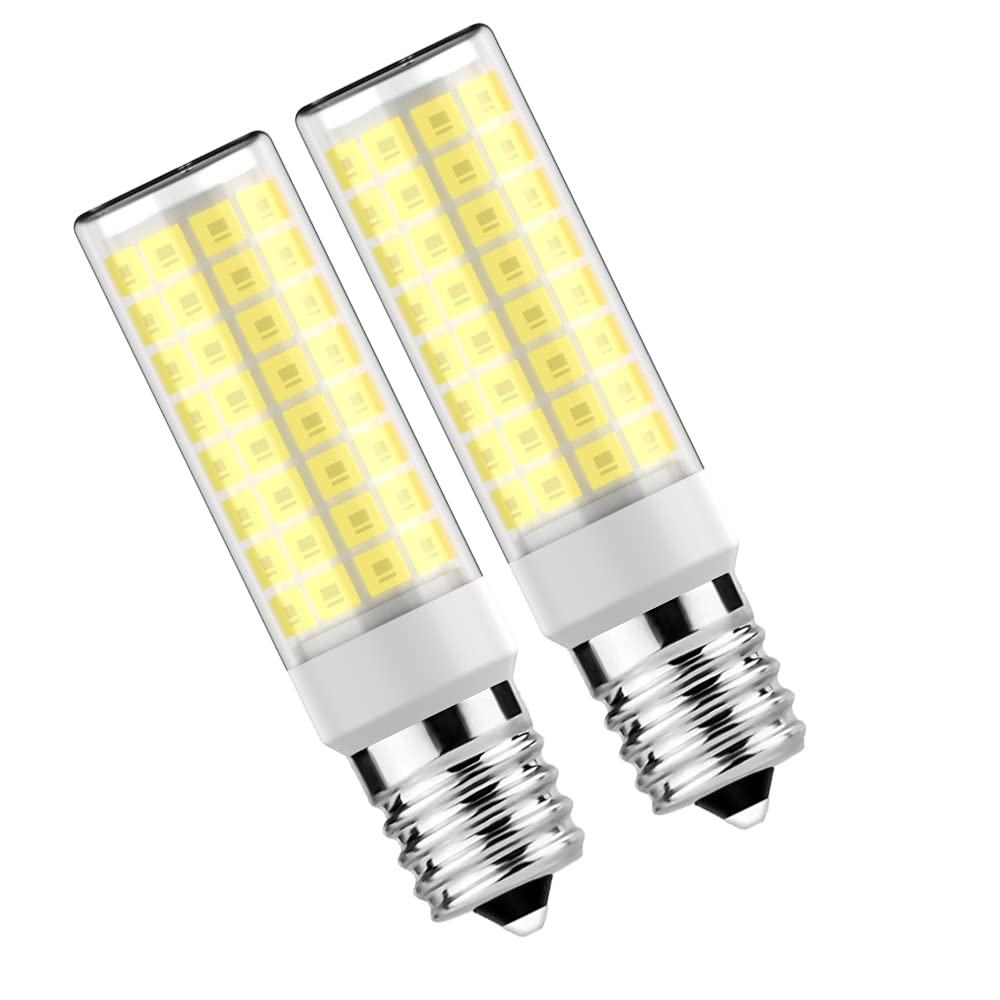 KLENTLY E17 LED Bulbs Daylight White 6000K Microwave Oven Bulb T7 Intermediate Base 8W (80W Halogen Bulb Equivalent)Repalcement 8206232A,for Microwave Oven,Stovetop Light,AC120V Appliance Bulbs,2-Pack