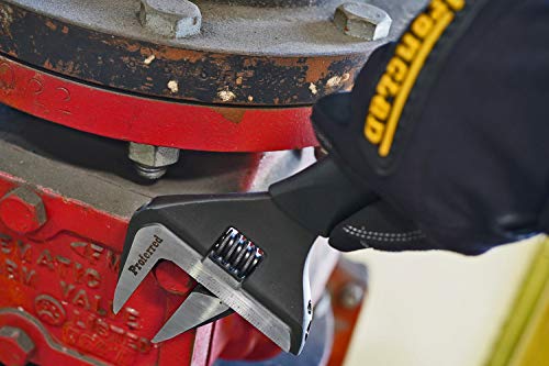 Proferred Plumbing Adjustable Wrench, Black Phosphate Finish, 4 Available Size Options 6-inch, 8-inch, 10-inch, 12-inch - T08004
