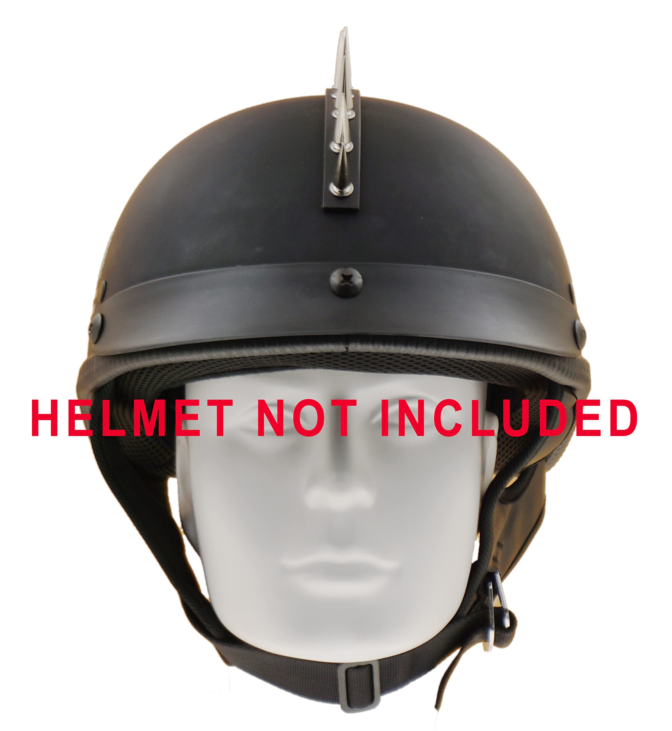 Hot Rides Reflecive Punk Rubber Mohawk Warhawk Wig Accessory Stick On Helmet for Ski Skate Bike Biker Bicycle Scooter Motorcycle Helmet (Saw - Black)