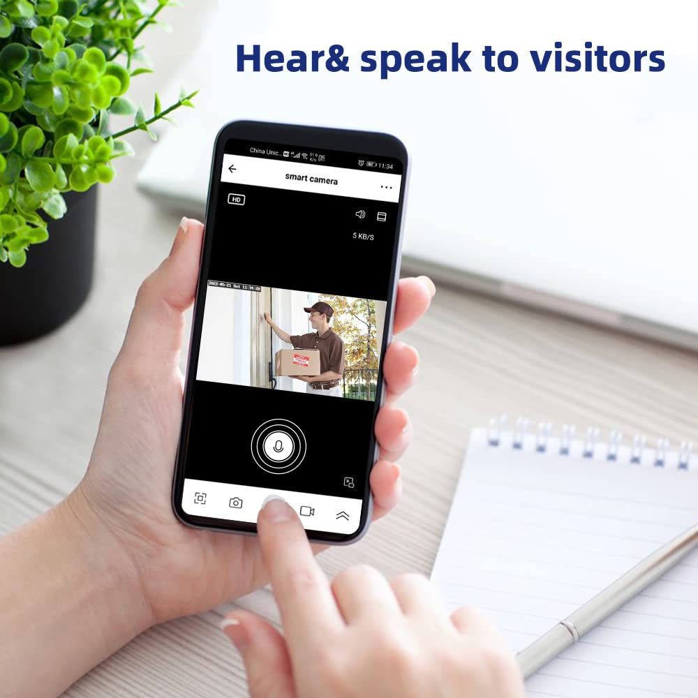 Sinliton 4MP Security Camera, Outdoor/Home Monitor Pan-Tilt 360° View Security Cameras, 2.4G WiFi Camera, Motion Detection Alarm, 2 Way Audio,SD/Cloud Storage, IP66