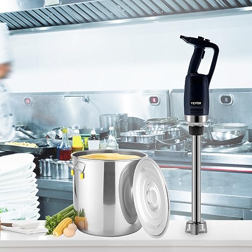 VEVOR Commercial Immersion Blender Variable Speed Heavy Duty Immersion Blender 750 W Commercial Hand Mixer 304 Stainless Steel Hand Blender Commercial with 11.8" Removable Shaft for Kitchen Mixing