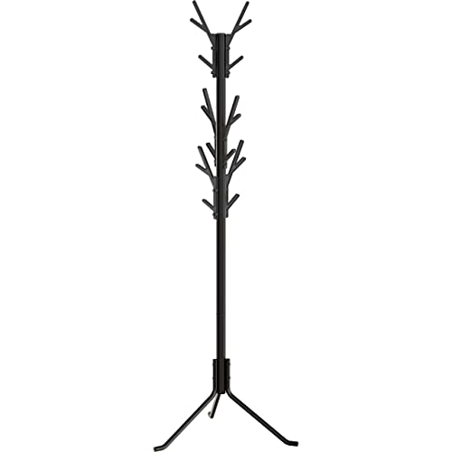 Simple Houseware Standing Coat and Hat Hanger Organizer Tree Shaped Rack, 18 Hooks, Black