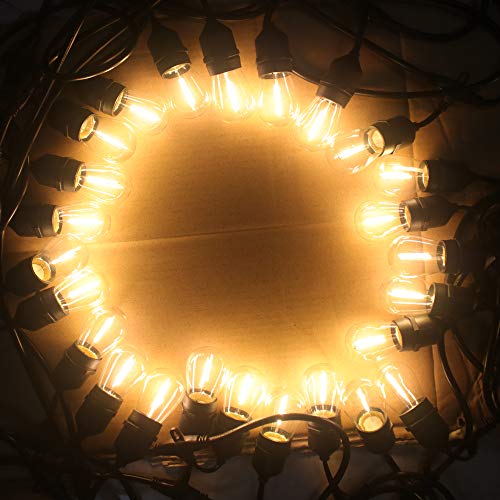 INNOCCY Edison LED S14 Light Bulbs 1W 140 Lumen 2700K Soft-warm Vintage Style Waterproof Bulb Perfect for Outdoor String Lights 30 Pack