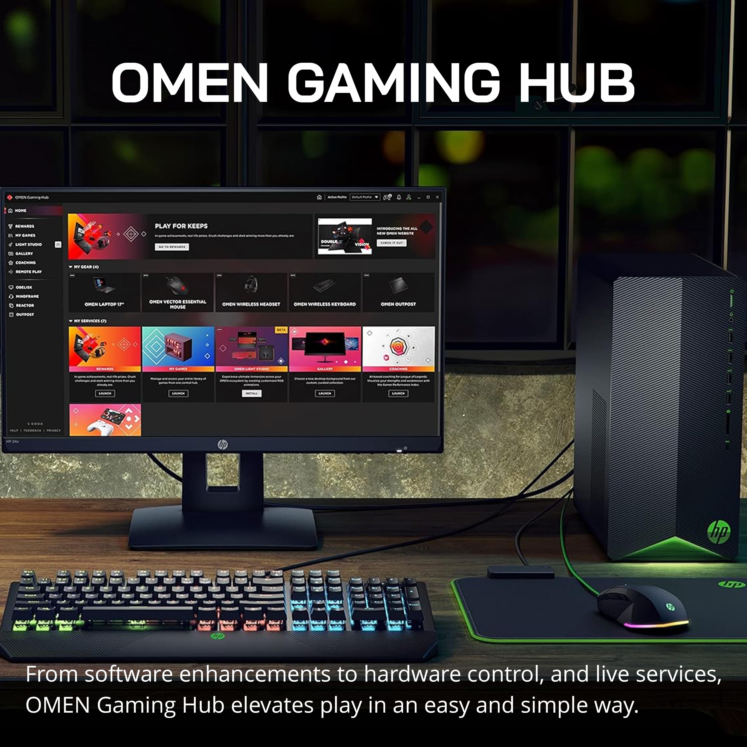 HP 2022 Pavilion Gaming Desktop Computer, Intel Core i5-10400F, 32GB RAM, 1TB PCIe SSD, NVIDIA GeForce RTX 3060 Graphics, Win 11 Pro, Black, 32GB Snowbell USB Card, Keyboard&Mouse