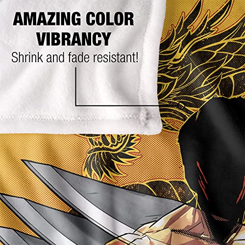 WB 100: Blanket, 50"x60" Bruce Lee Dragon Claw Silky Touch Super Soft Throw Blanket