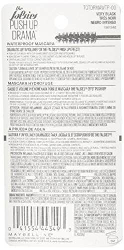 Maybelline The Falsies Push Up Drama Waterproof Mascara, Very Black, 0.32 fl. oz.
