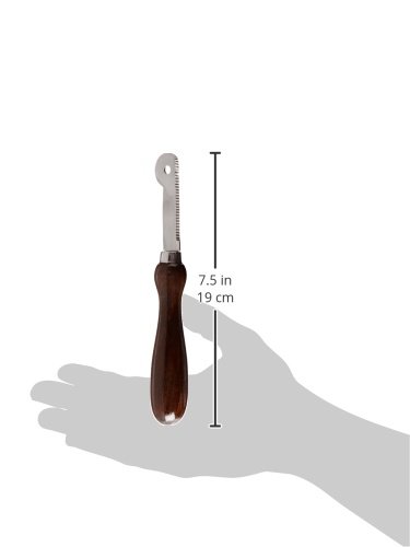 Tamsco Stripping Knife Round Handle Round Handle Stainless Steel Wooden Handle Extra Fine Teeth