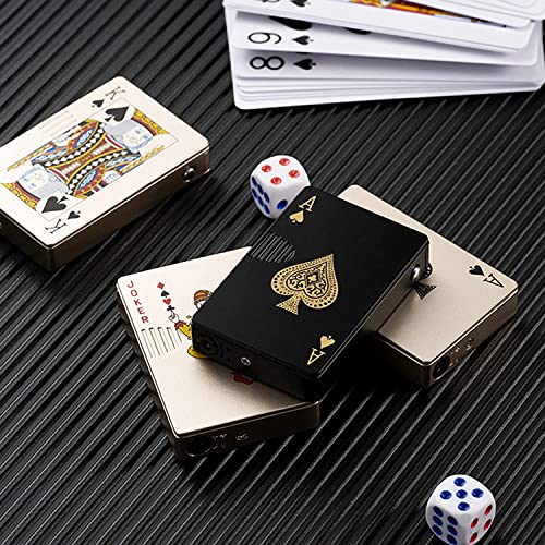 Jet Torch Lighter, Red Flame Ace Card Lighter Refillable Butane Playing Card Lighter, Exquisite Packaging, Windproof Lighters, Cool Lighter for Men, Candle, Camping, Birthday