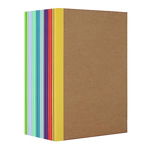 TRASEXTRA A5 Journal,Notebook,Exercise Book,Format Writing Journals,Bulk Kraft Notebooks,Lined Composition Notebook Bulk Notebook,College Ruled A5 Journal Lined Composition.Easy To Write, No Ink Bleed,8.3×5.5IN,30 Sheets of 60 Pages Notebooks,16 Packs