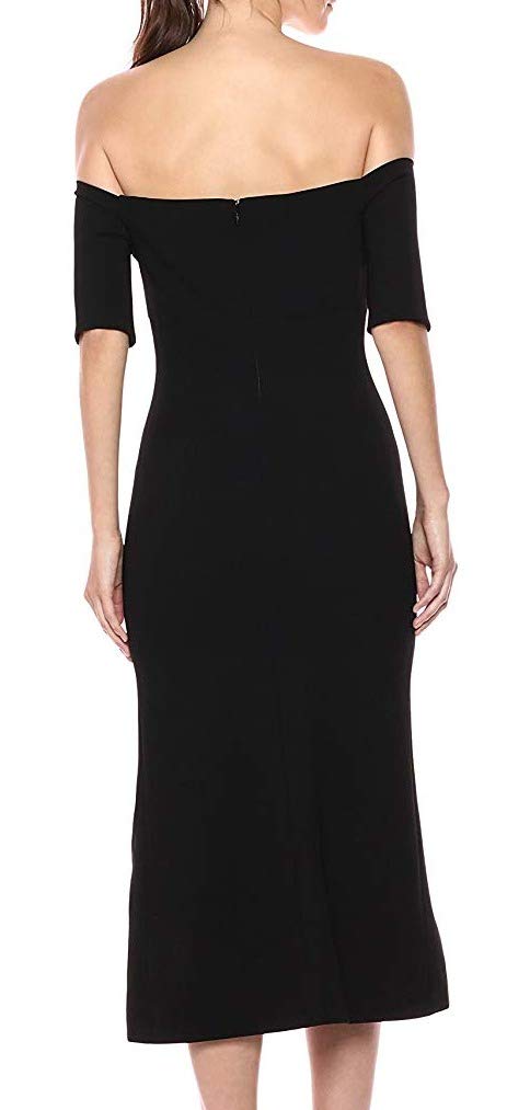 Jill Jill Stuart Women's Elastane midi Dress, Black, 10