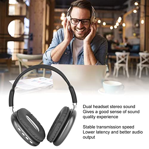 Tangxi Wireless Noise Cancelling Headphones, Stereo Over Ear Sports Headphones, Portable Foldable Lightweight Headset Soft Earpads for Cellphone PC