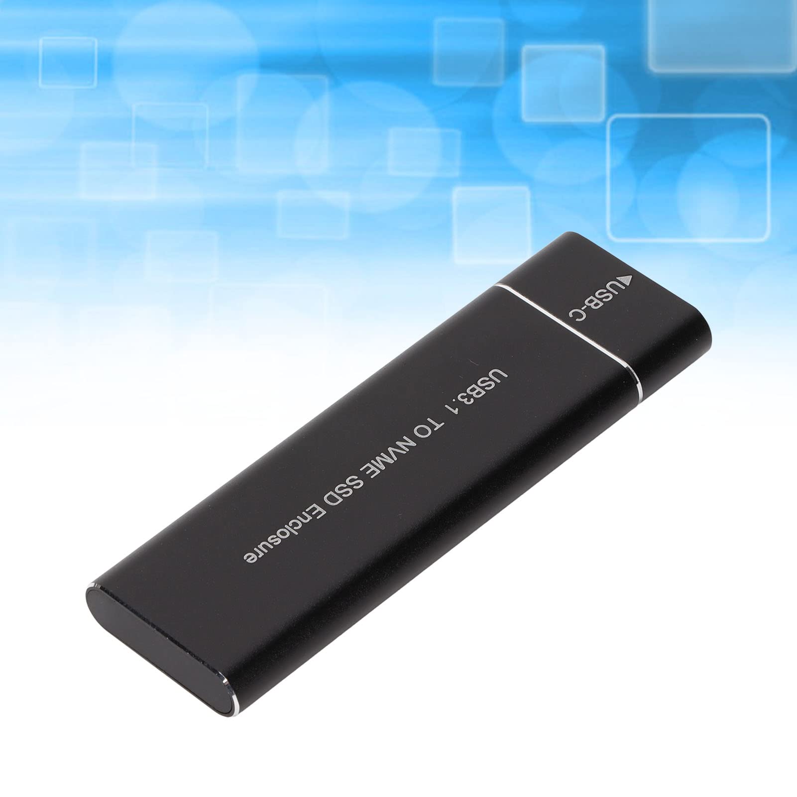 SSD Enclosure USB3.1 TypeC Interface M.2 NVMe SSD Enclosure Ultrathin Excellent Heat Dissipation Aluminum Alloy 6Gbps for PC