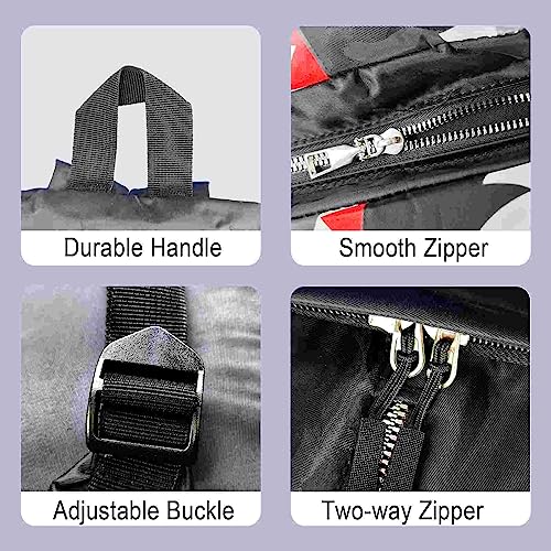 YAWOUM Anime Backpack School Backpacks Shark Waterproof Travel Daypack For Teens Boys Girls Outdoors Casual Backpack,15.7inch, Black