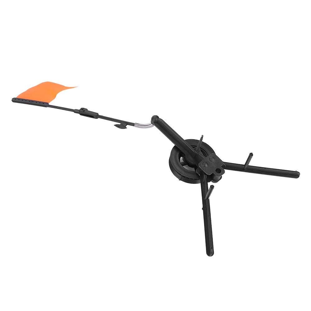 Ice Fishing Rod, Tip-Up Hand Compact Metal Pole Orange Flag for Ice Fishing Angler Tackle
