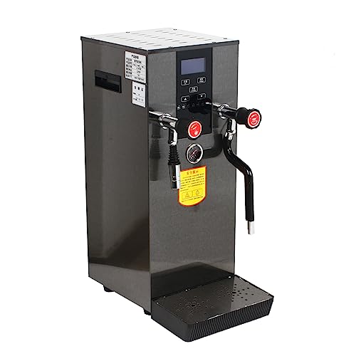 Xlsdlvcnxz 12L 2500W Commercial Milk Frother,Commercial Espresso Machine,Milk Frother Steamer with LED Display,Milk Steamer for Espresso Coffee Tea Dessert Shop Hotel